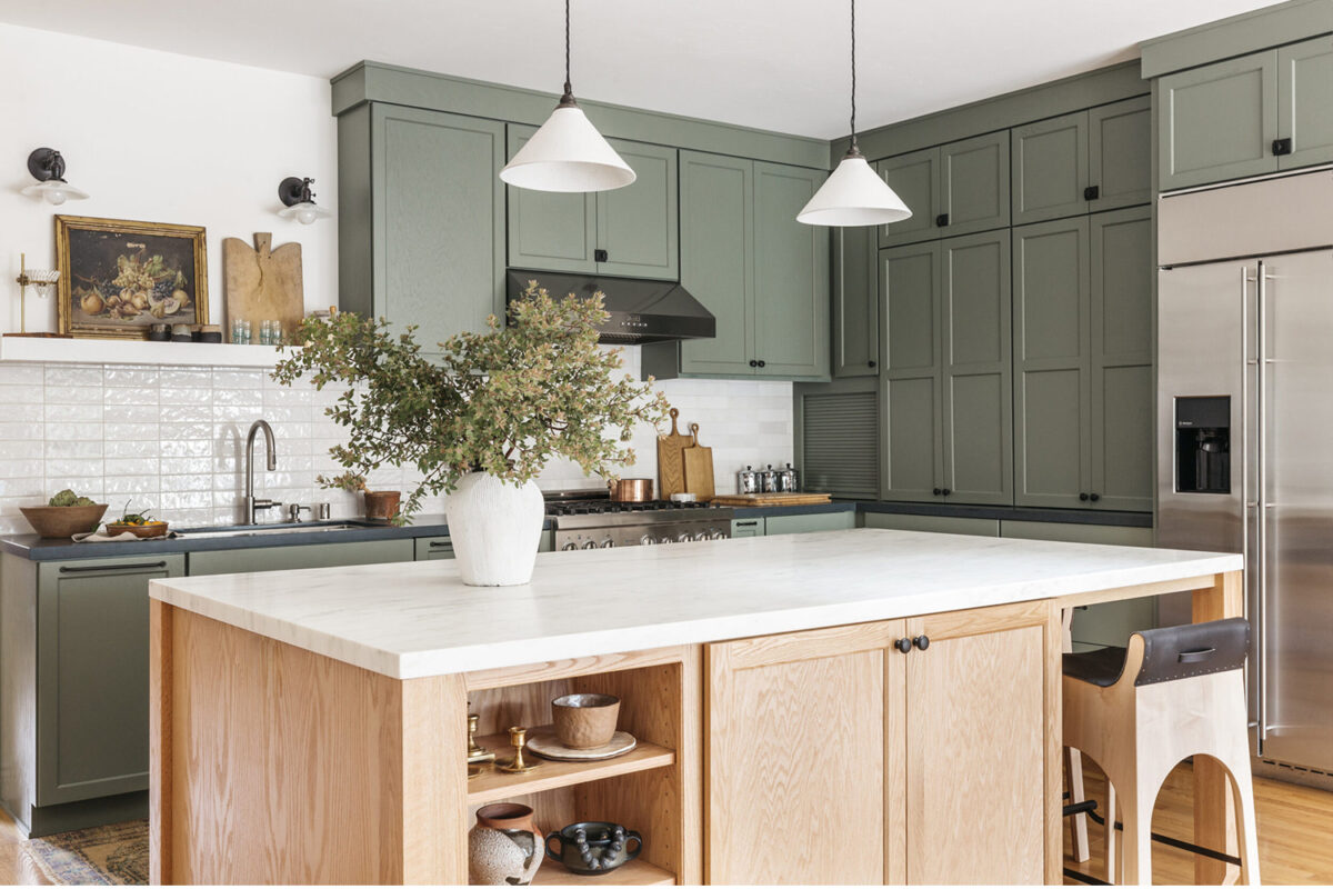 46 Green Kitchen Cabinet Ideas from Sage to Olive - Sky Forbes