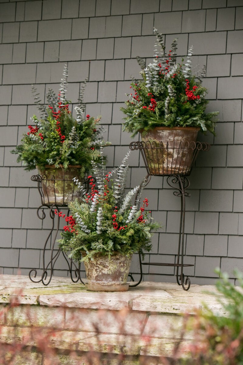 32 Outdoor Winter Planter Ideas for a Festive Front Porch