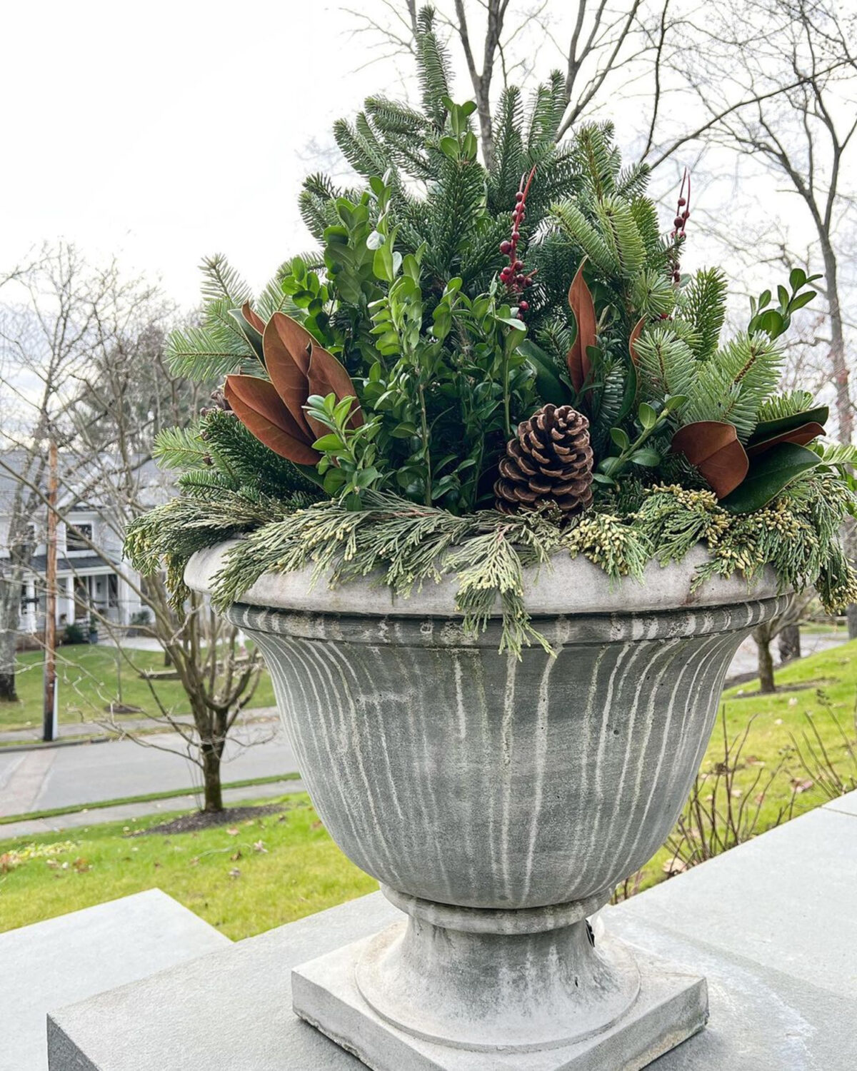 32 Outdoor Winter Planter Ideas for a Festive Front Porch